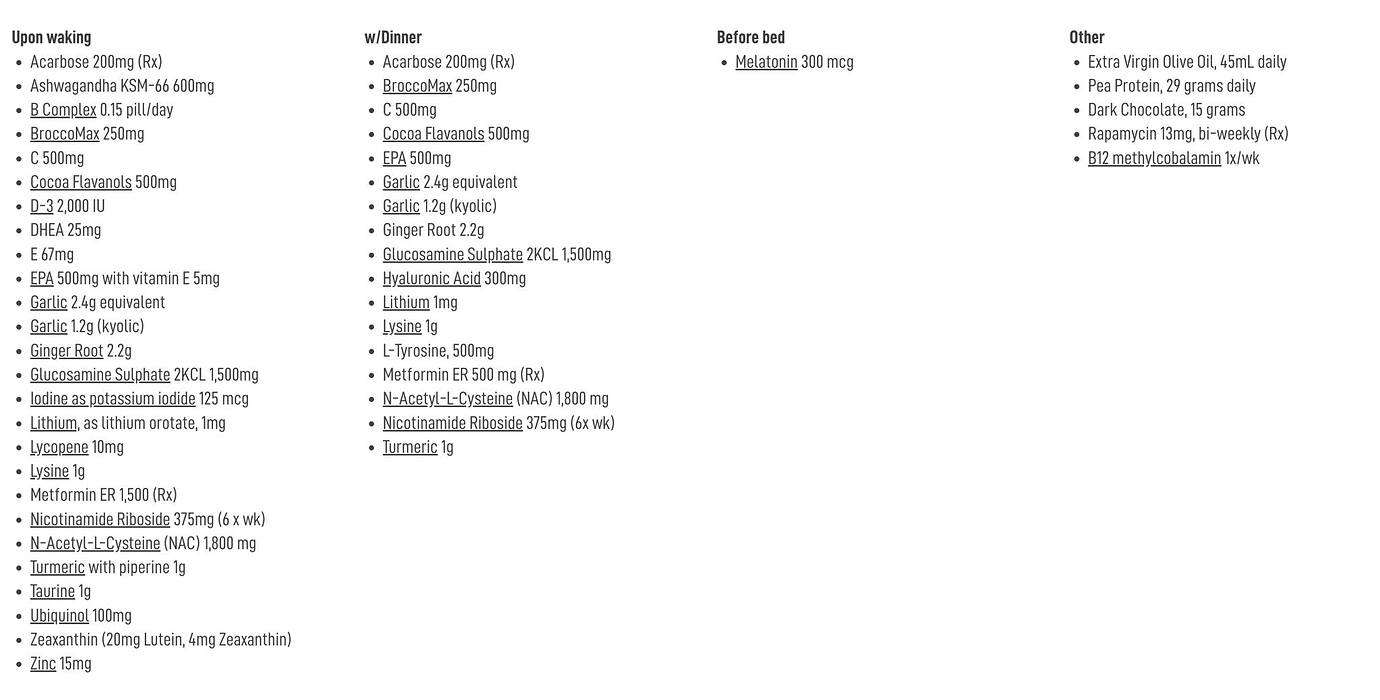 Bryan Johnson's Longevity Protocol - Your Thoughts? - Rapamycin Longevity News