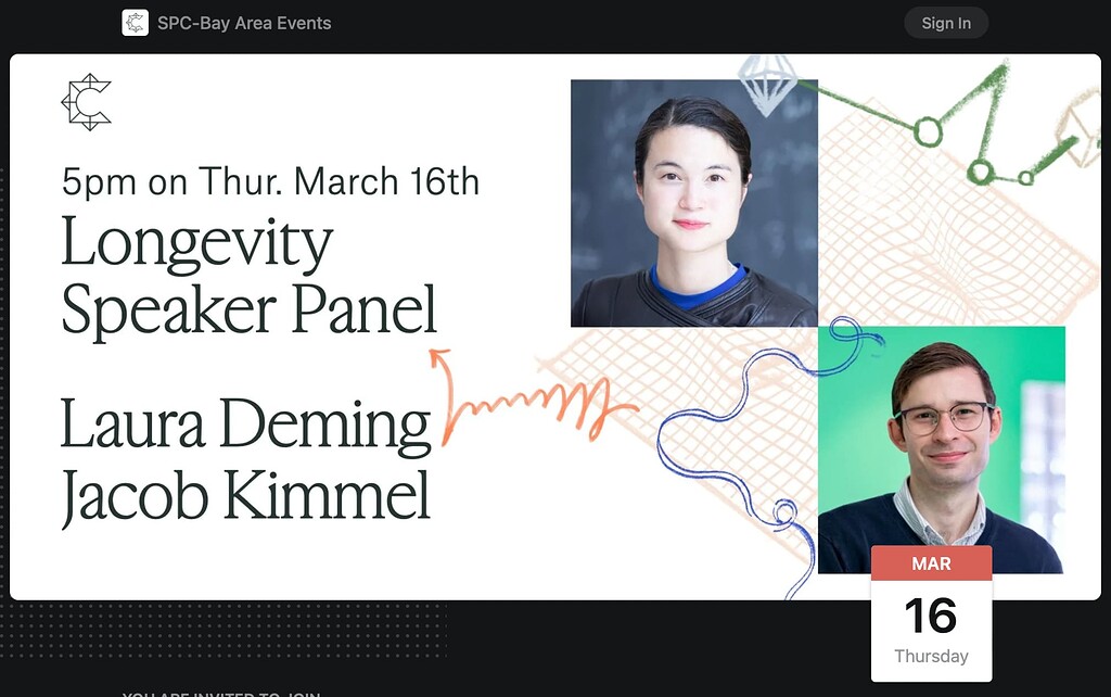 The War on Aging with Laura Deming & Jacob Kimmel (SF Meeting, March 16th) - Rapamycin Longevity ...